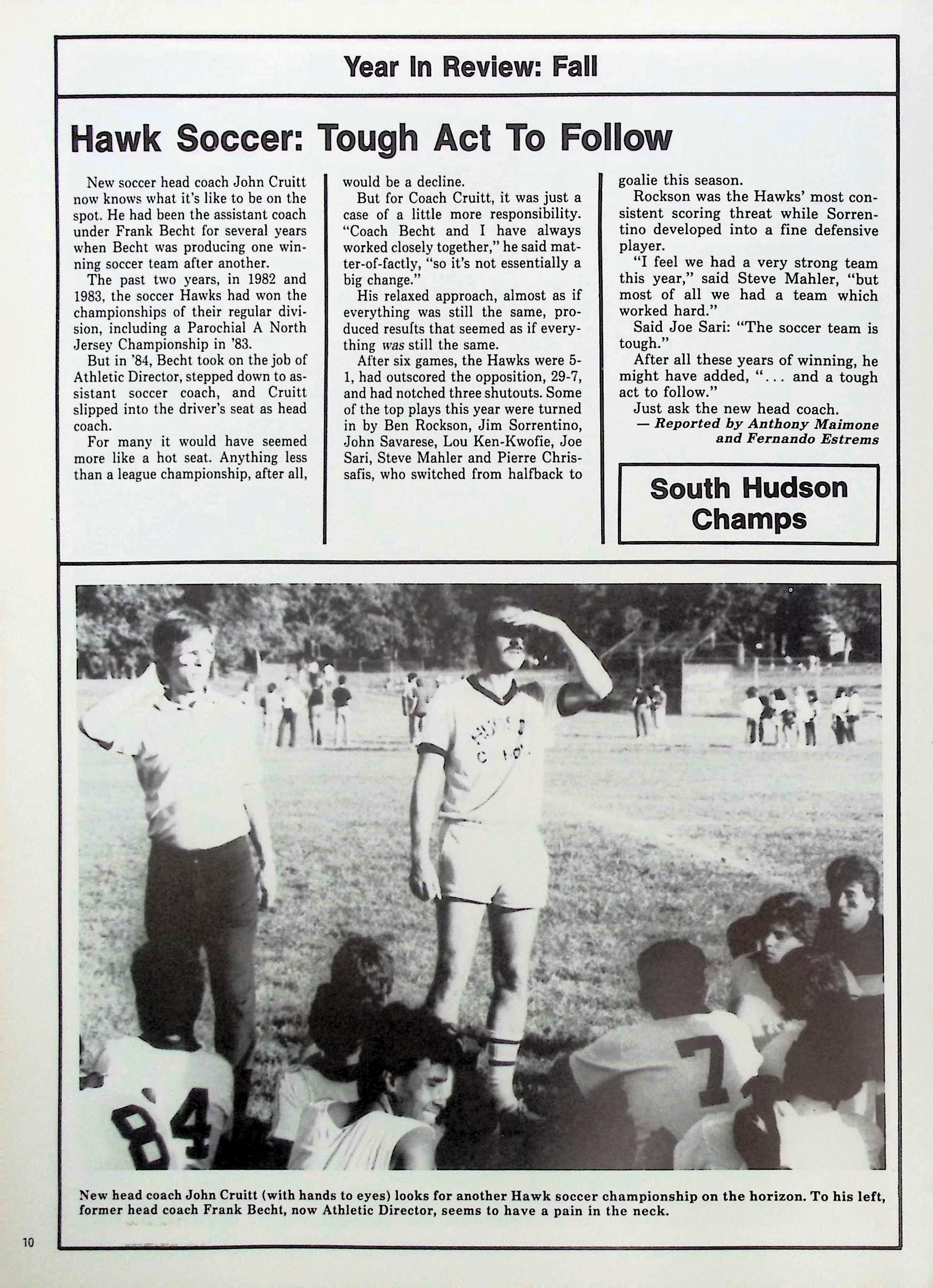 CLASS OF 1985 HAWK YEARBOOK – Hawk Alumni